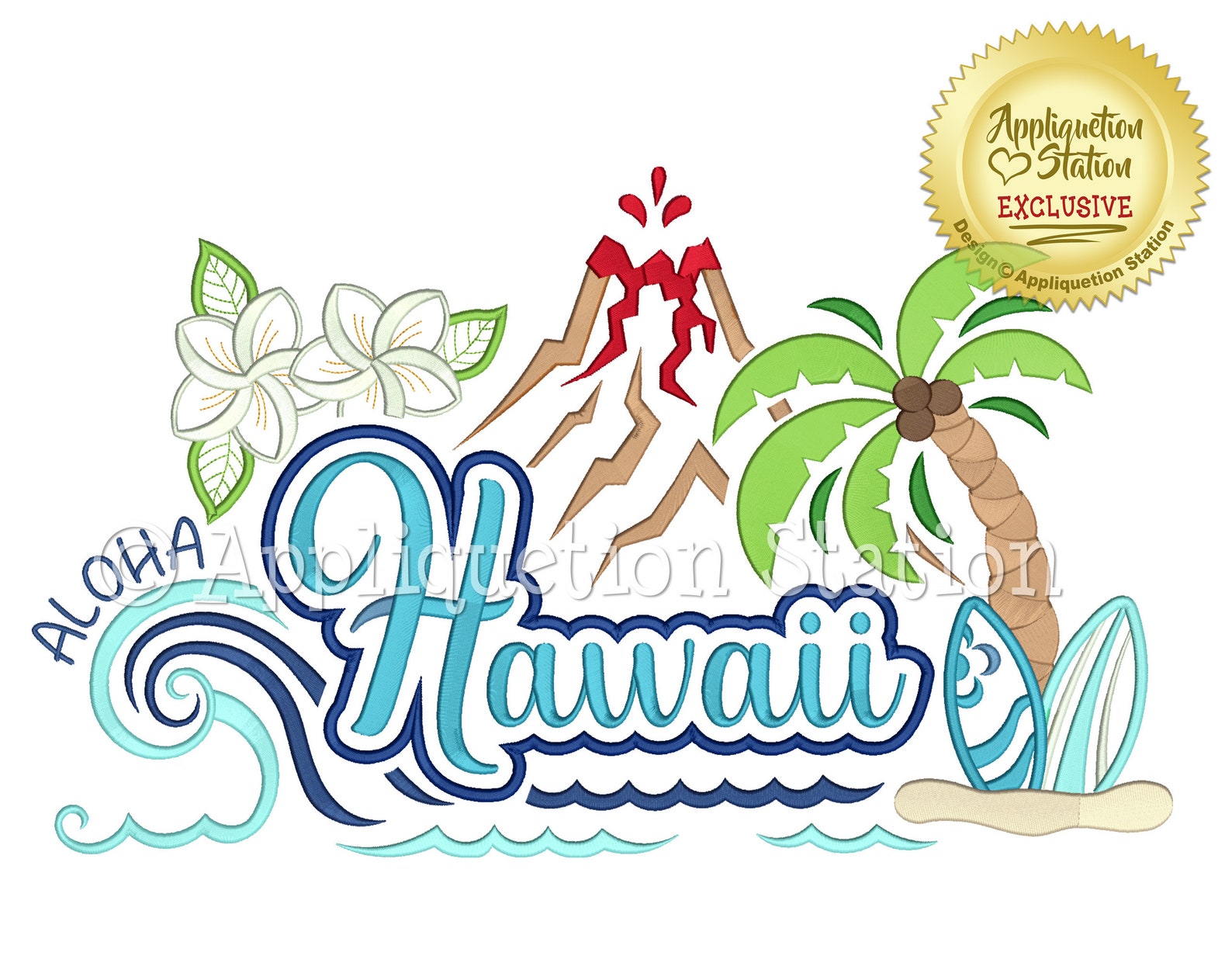 Hawaii Machine Embroidery Design Pattern Family Vacation Shirt - Etsy