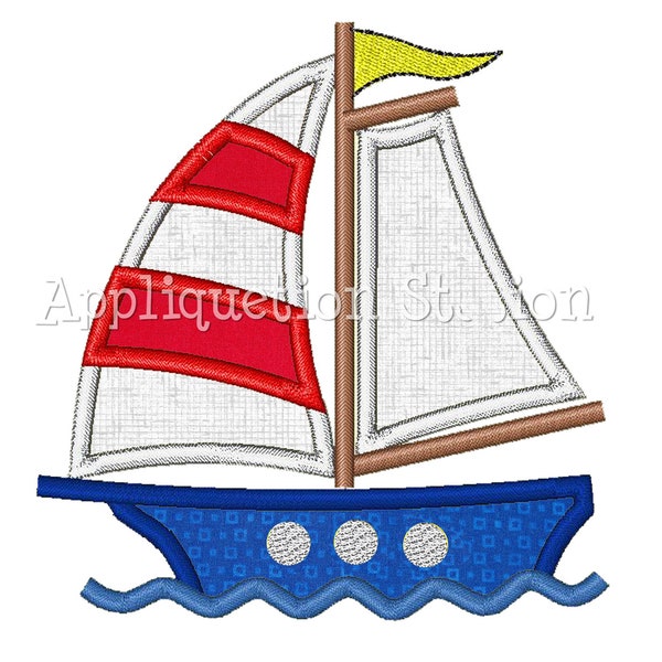 Boat Applique - Etsy