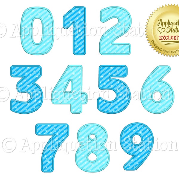 Applique Numbers - Etsy