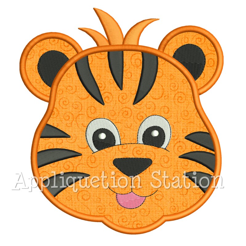 Tiger Applique - Etsy