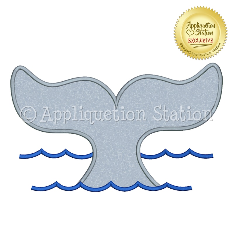 Blue Tail Applique - Etsy