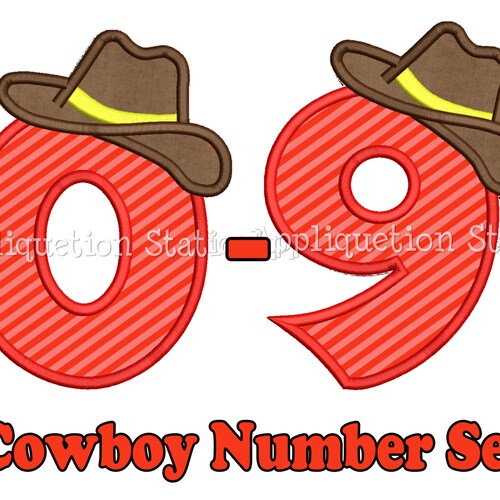 Number One Cowboy Hat 1st Birthday Applique Machine Embroidery - Etsy