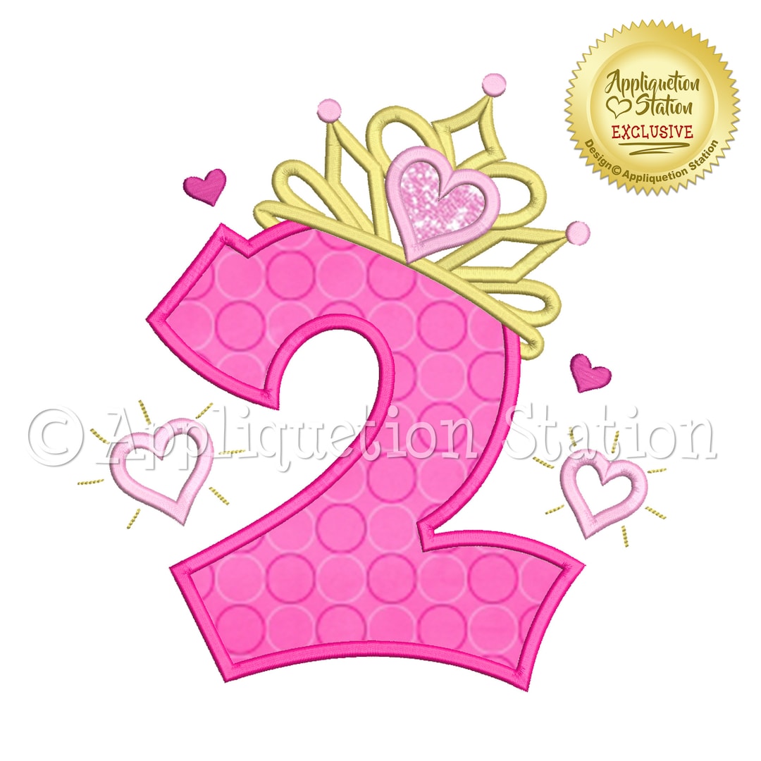 Princess Tiara #2 Applique Machine Embroidery Design Birthday Crown ...