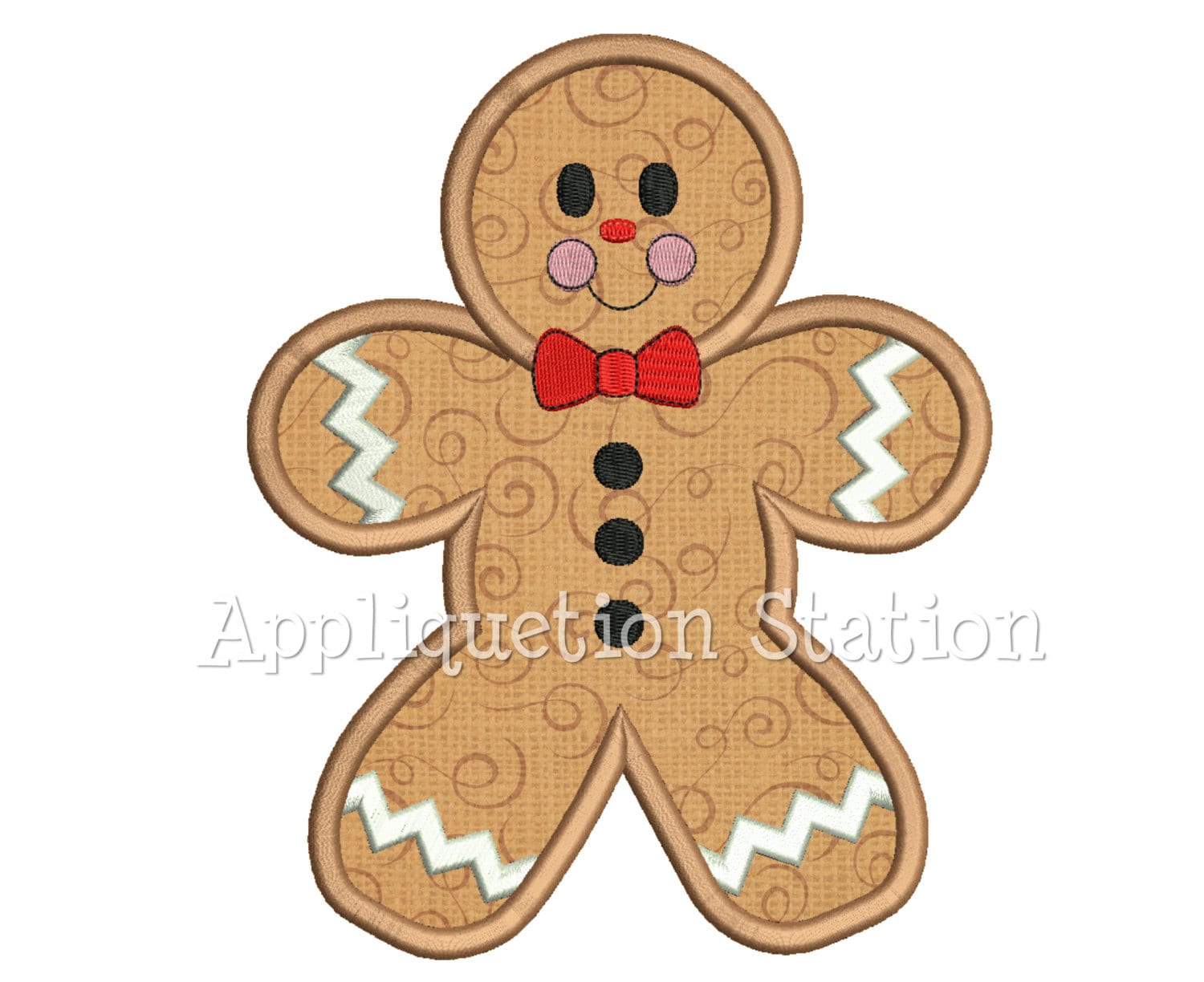 Gingerbread Man Applique Machine Embroidery Design Christmas - Etsy