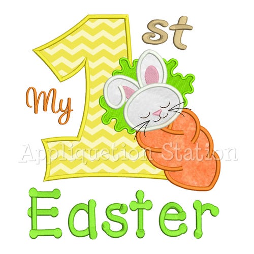 My First Easter Baby Machine Embroidery Design Embroidery - Etsy