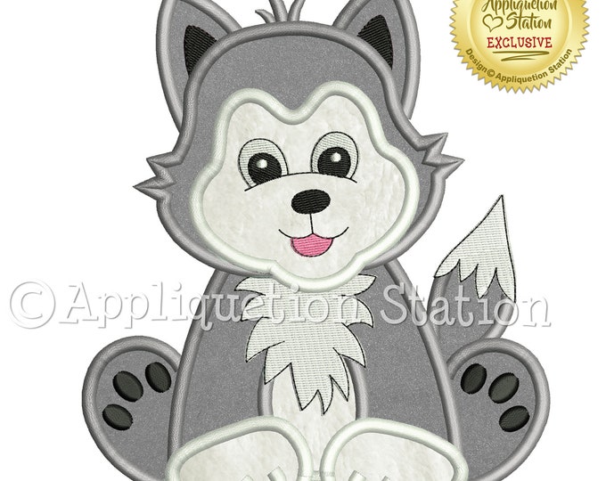 Wolf Applique Machine Embroidery Design 3 Sizes 4x4 - Etsy
