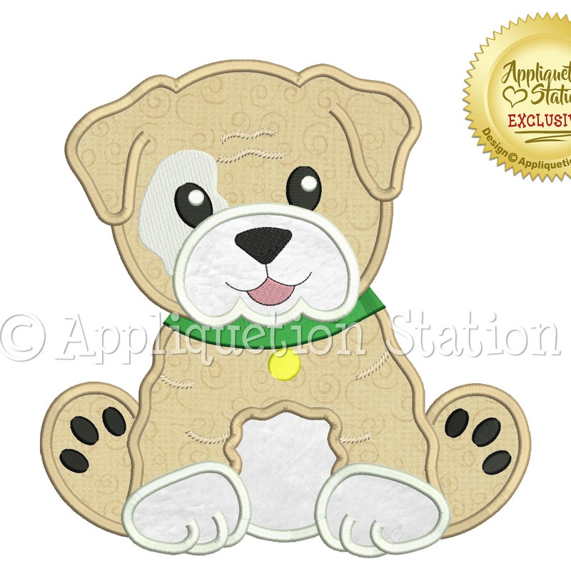 Puppy Applique - Etsy