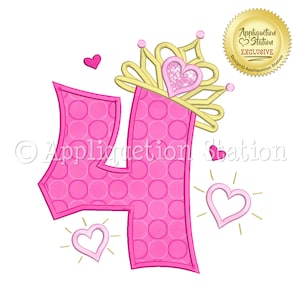 Princess Tiara #4 Applique Machine Embroidery Design Birthday Crown ...