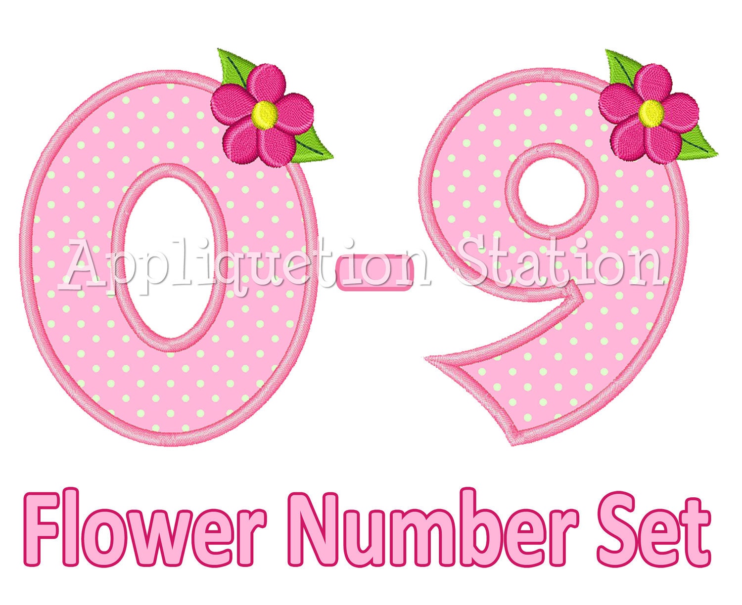 Patterns Kits & How To Sewing & Fiber Birthday Number 4 with Flowers ...