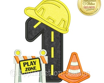 Construction Birthday Number Set Machine Embroidery Design - Etsy