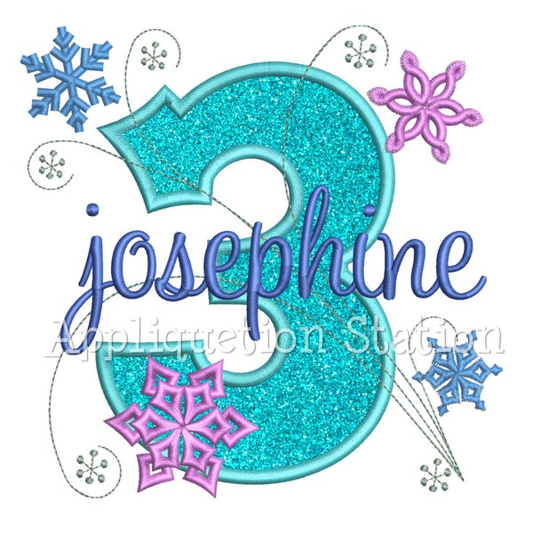 Frozen Number 3 Png - Etsy