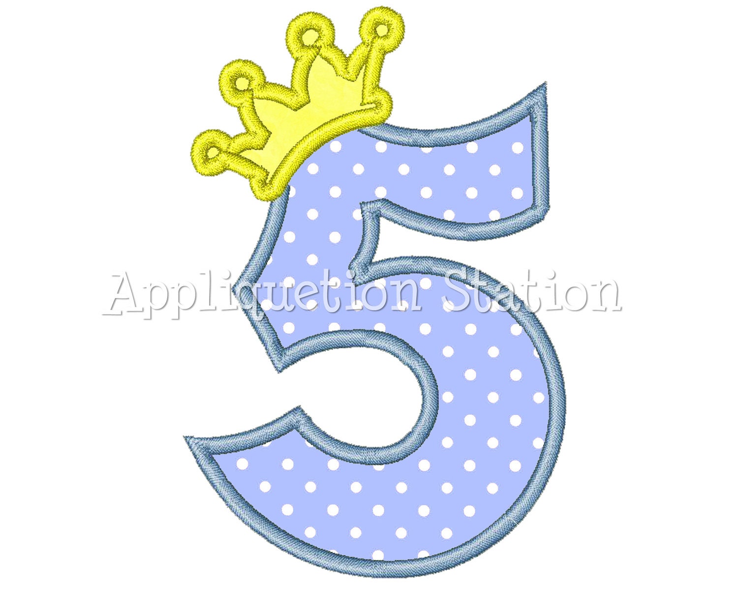 Crown Birthday Numbers Set Applique Machine Embroidery Design | Etsy