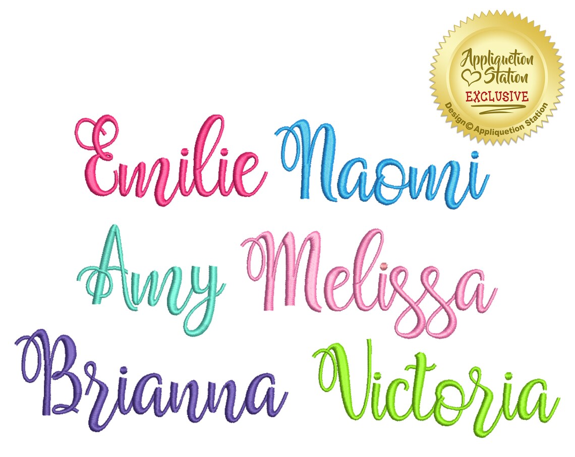 BX Machine Embroidery Font Hollyn Alphabet Design Script - Etsy