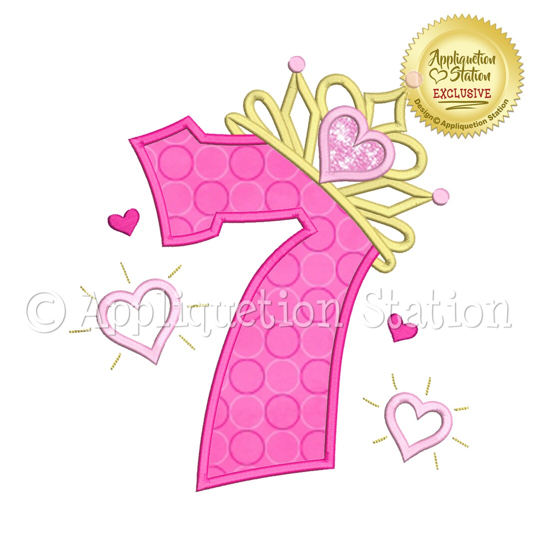 Princess Tiara #7 Applique Machine Embroidery Design Birthday Crown ...