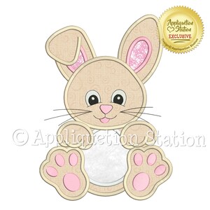 Easter Bunny Applique Machine Embroidery Design Spring Rabbit INSTANT ...