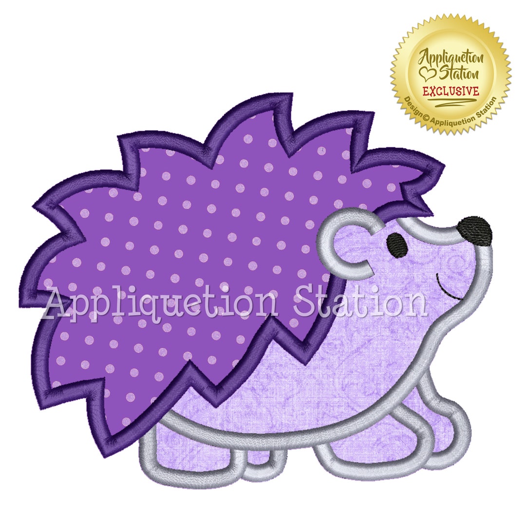 Applique Hedgehog Machine Embroidery Design Baby Animal Woodland ...