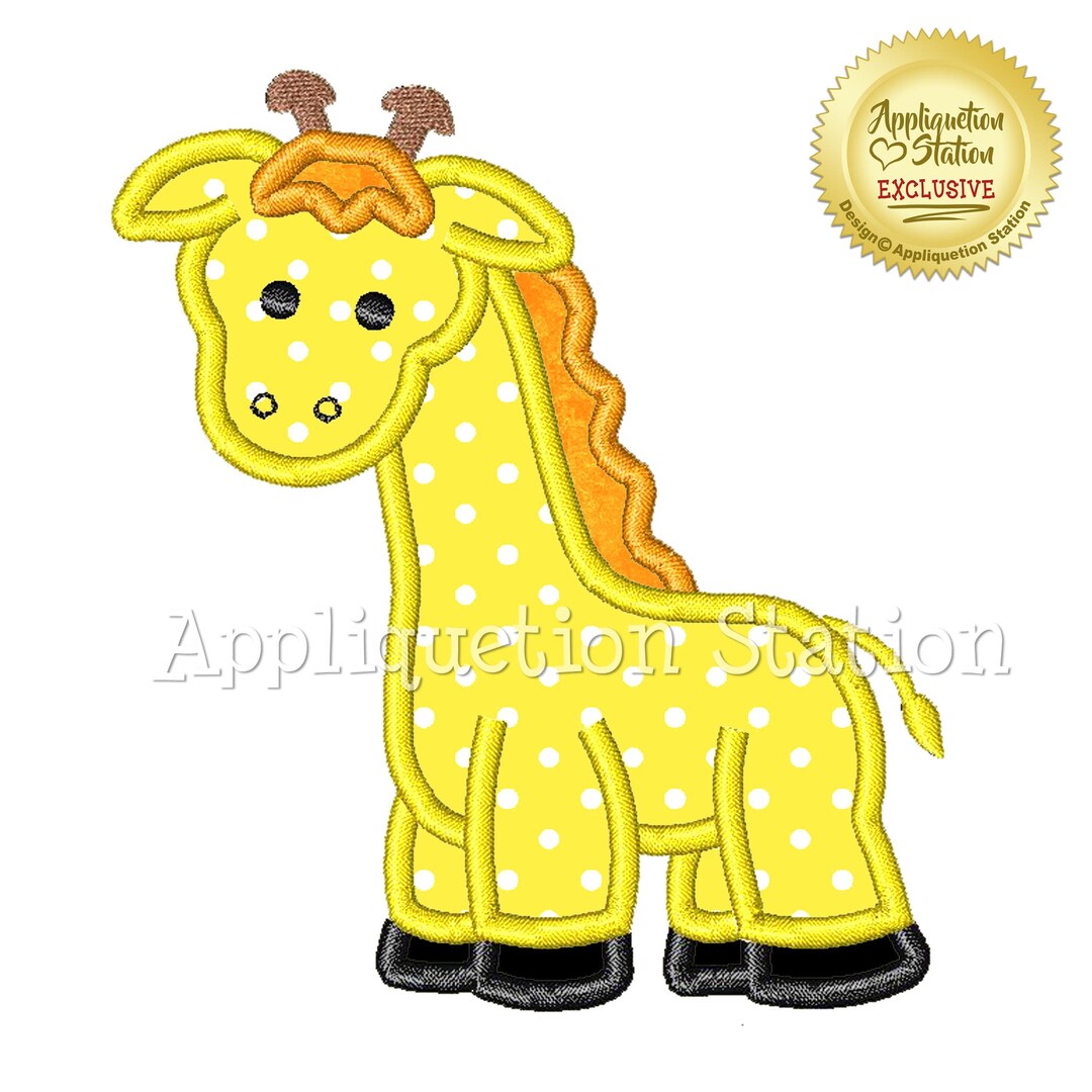 Giraffe Applique Machine Embroidery Design Pattern Baby Animal Boy Girl ...