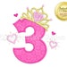 BX Princess Tiara Numbers Set 0-9 Applique Machine Embroidery Design ...
