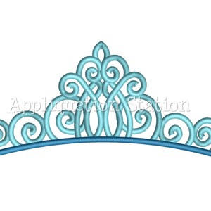 Fancy Tiara Crown Machine Embroidery Design Pink Birthday Princess ...