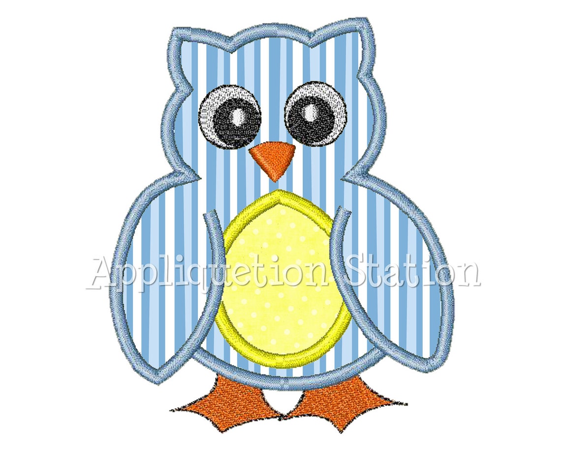 Baby Owl Applique Machine Embroidery Design Pattern Girl - Etsy