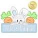 Easter Bunny Name Plate Boy Applique Machine Embroidery Design Happy ...