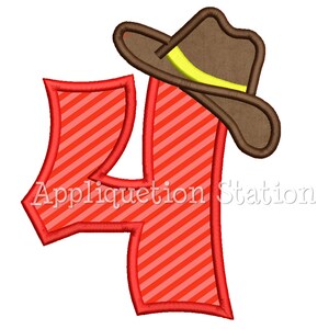Cowboy Birthday Numbers Set Applique Machine Embroidery Design Download ...