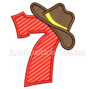 Cowboy Birthday Numbers Set Applique Machine Embroidery Design Download ...