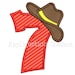 Cowboy Birthday Numbers Set Applique Machine Embroidery Design Download ...