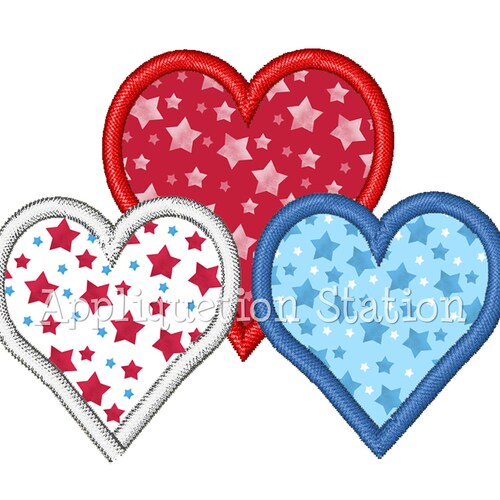 Machine Embroidery Design Applique Heart - Etsy