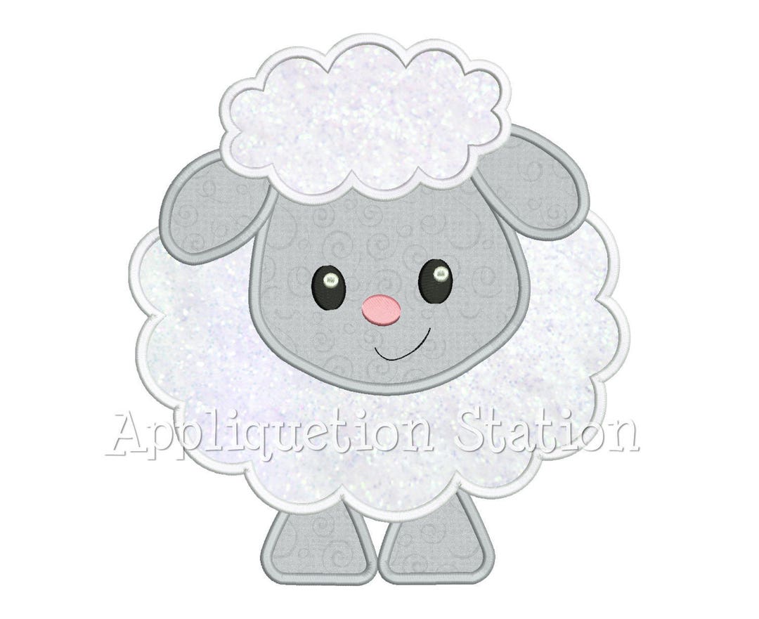 Baby Lamb Applique Machine Embroidery Design Spring Easter INSTANT ...