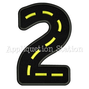 Road Number Two 2nd Birthday Applique Machine Embroidery - Etsy