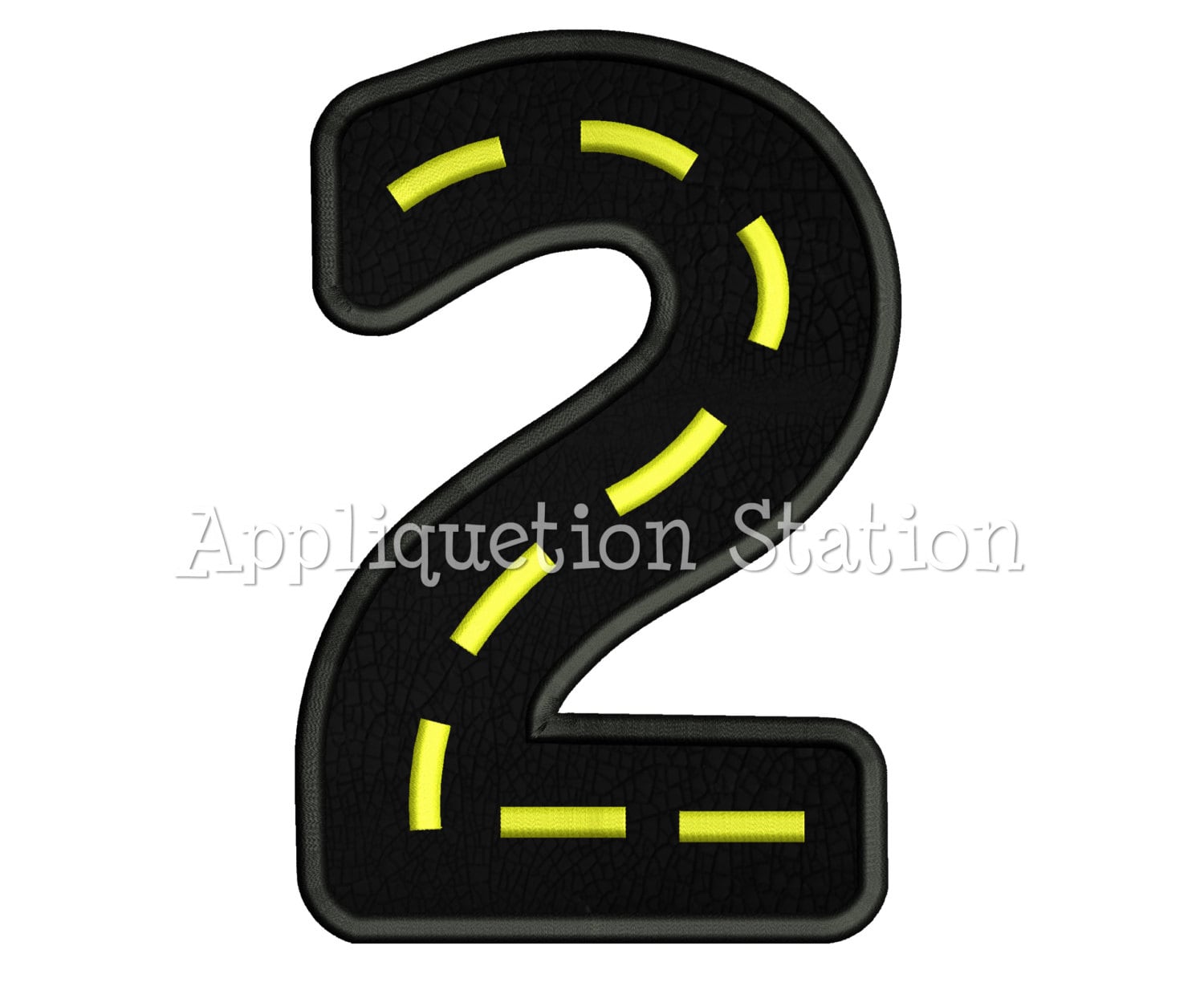 Road Number Two 2nd Birthday Applique Machine Embroidery Design Boy 2 ...