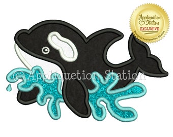 Whale Applique Design - Etsy
