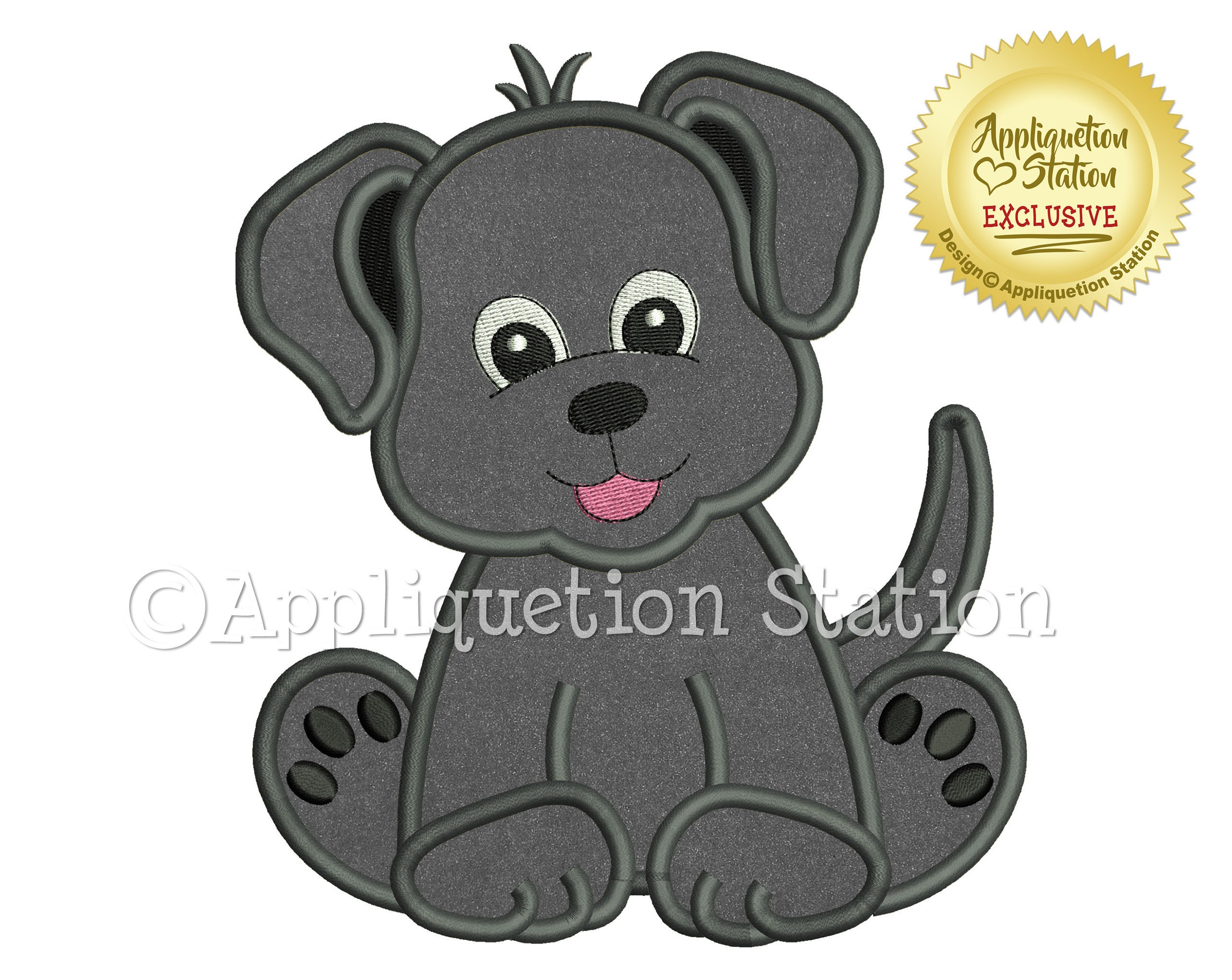 Applique Puppy Labrador Machine Embroidery Design Pattern Boy - Etsy