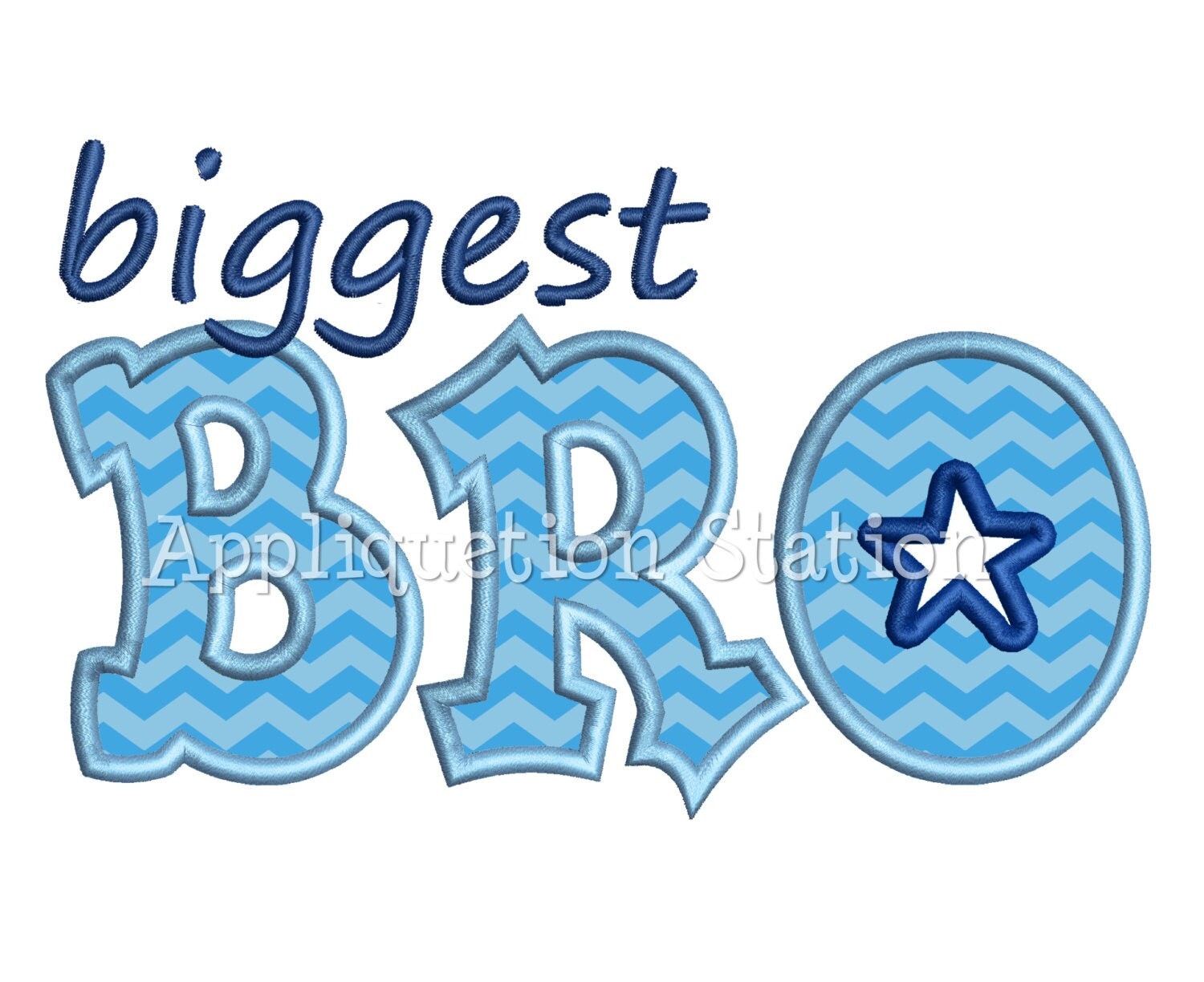 Biggest Bro Applique Machine Embroidery Design Brother Sibling - Etsy