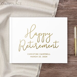 Happy Retirement Party Guest Book Retirement Gift for Leaving Party ...