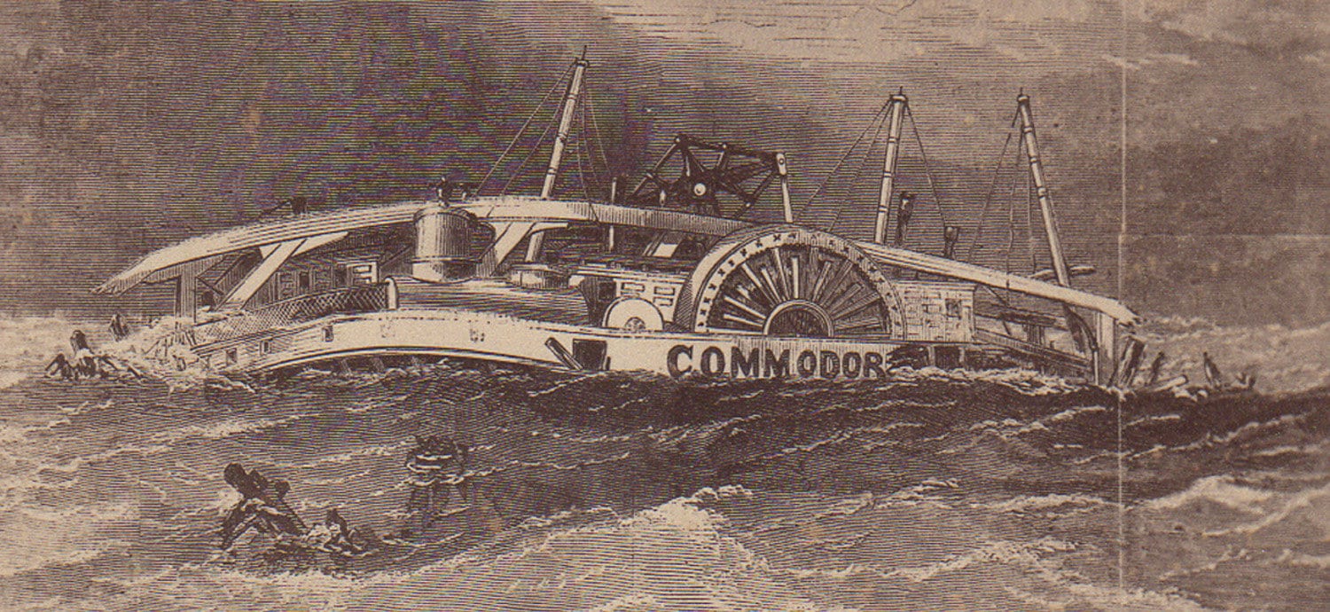 Engraved CDV of the Wreck of the Steamer Commodore - Etsy UK