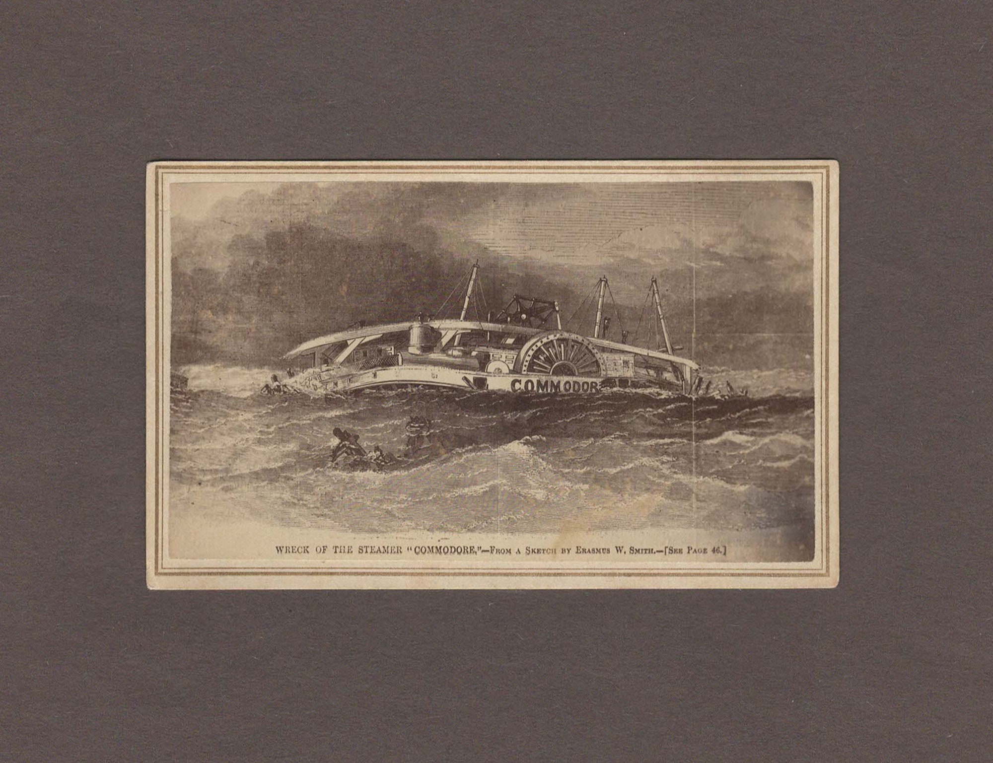 Engraved CDV of the Wreck of the Steamer Commodore - Etsy UK