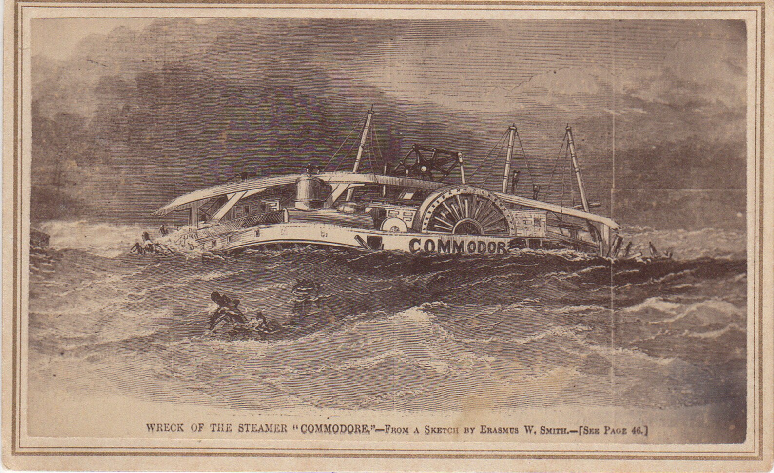 Engraved CDV of the Wreck of the Steamer Commodore - Etsy UK