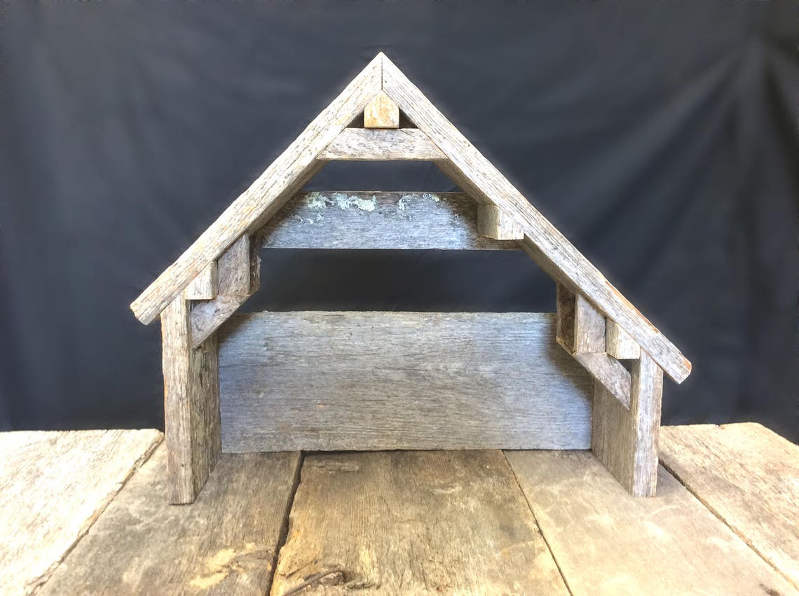 Large Nativity Creche Barn Wood Nativty Stable Rustic - Etsy Canada