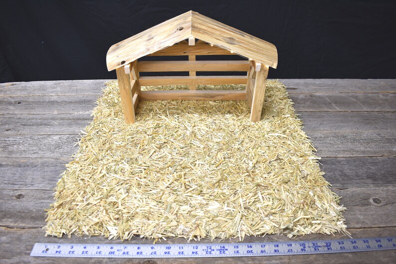 Nativity Scene Straw Mat, Nativity Stable, Barn, Creche Straw, Manger ...
