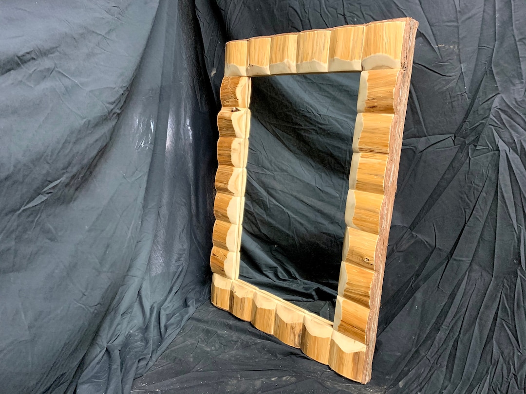 Lodge Mirror, Log Mirror, Rustic Mirror, Cedar Log Mirror, 35x25 - Etsy