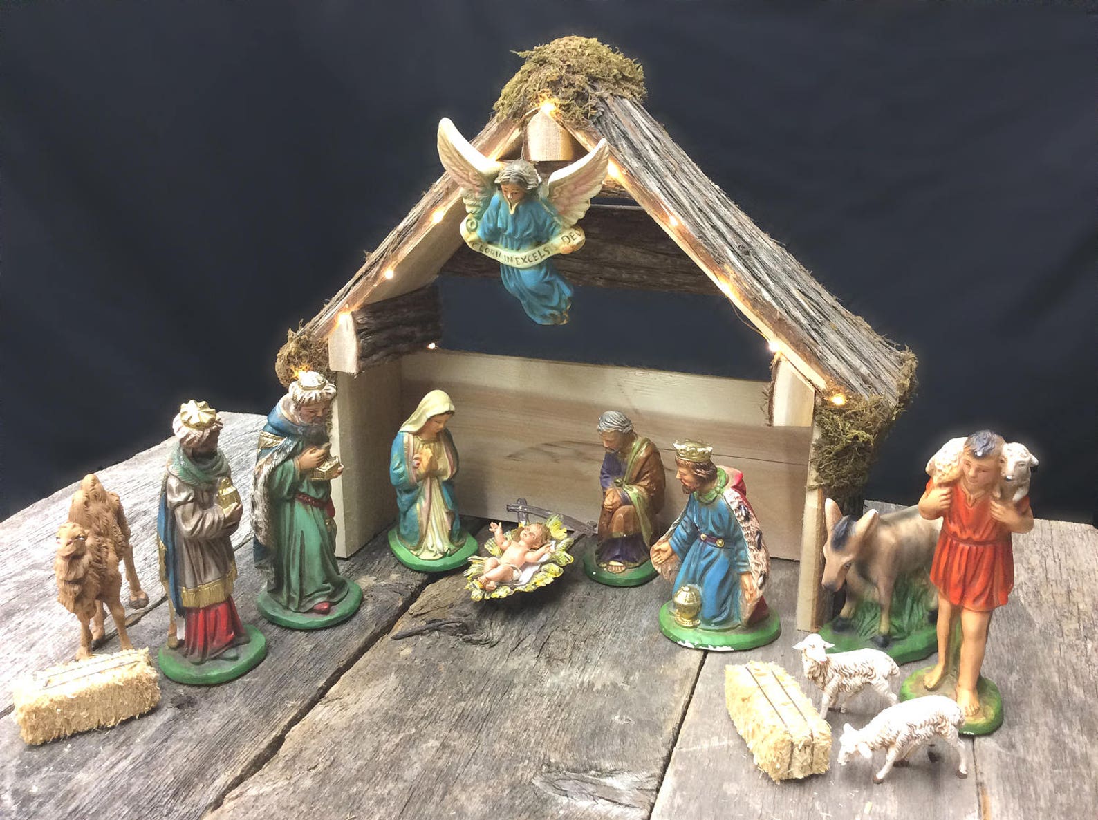 Nativity Creche Nativity Stable Rustic Nativity Manger - Etsy