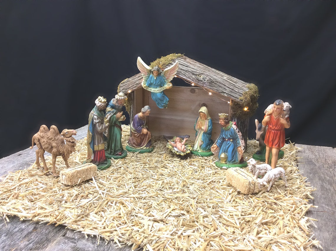 Manger Nativity Stable Creche Nativity Creche | Etsy Canada