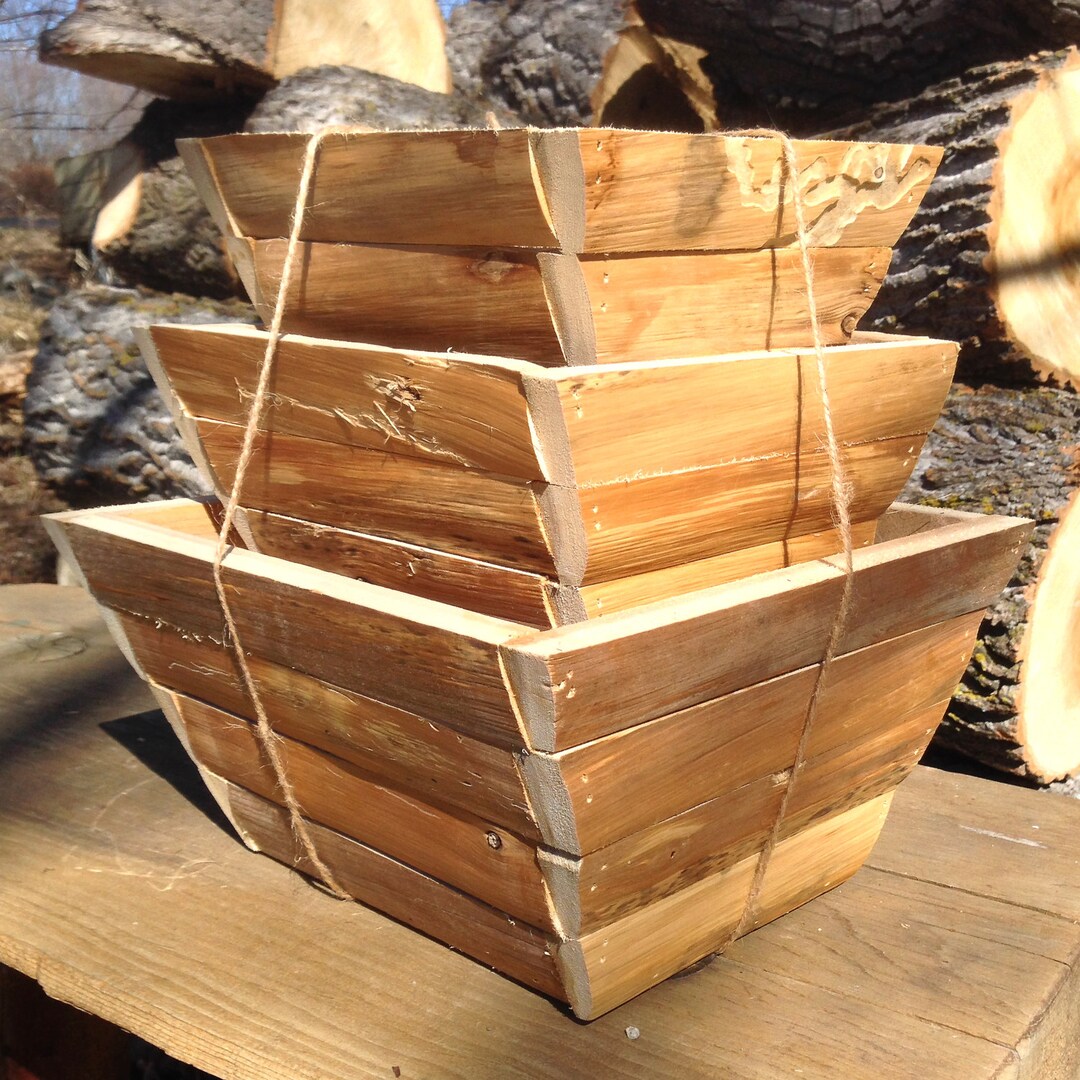 RUSTIC PLANTER BOX, Rustic Flower Box, Woodland Flower Box, Woodland ...