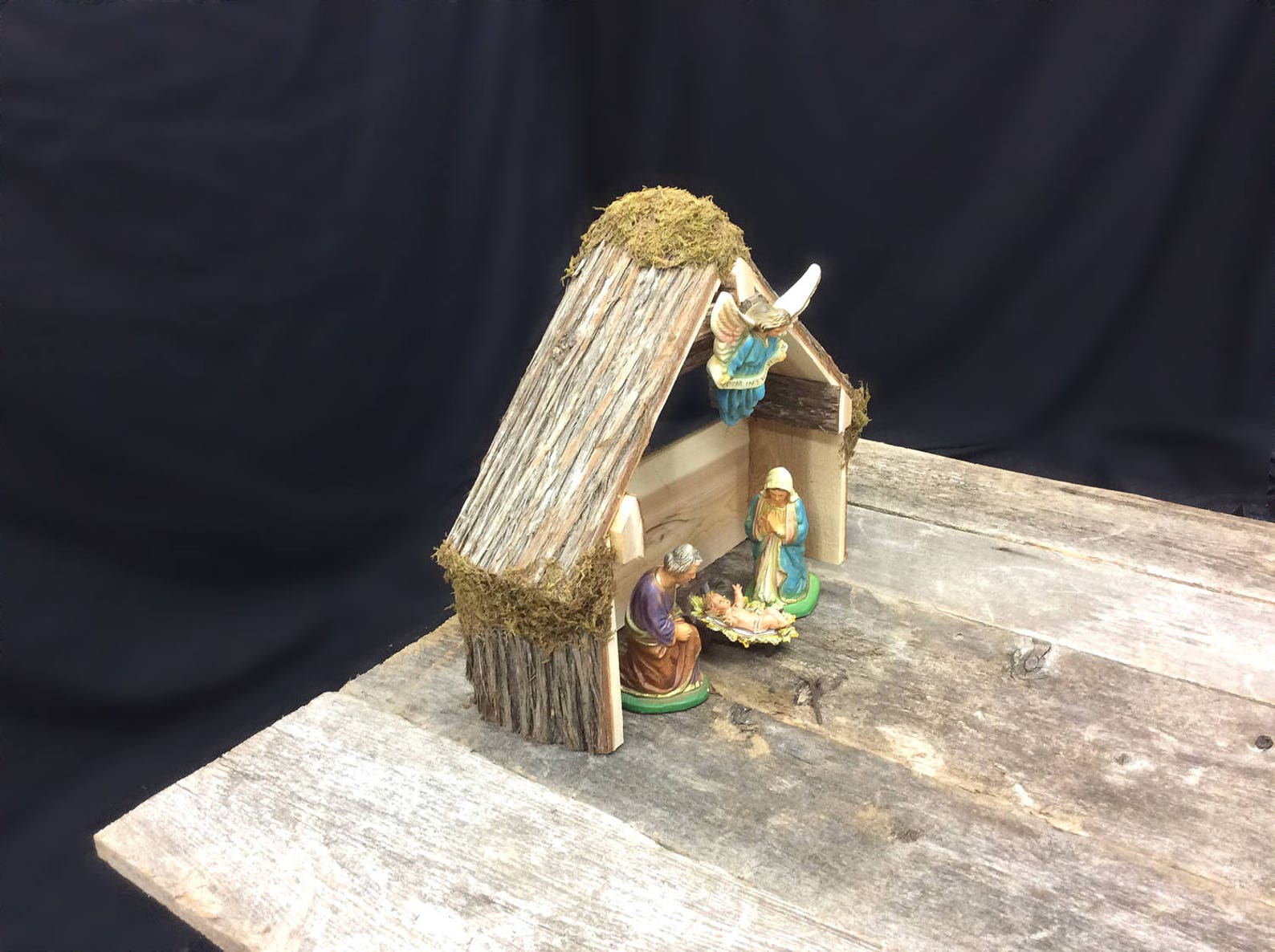 Nativity Creche Nativity Stable Rustic Nativity Manger - Etsy