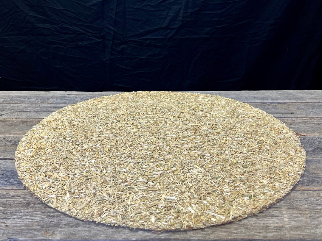 Round Nativity Straw Mat - Creche and Manger Scene, Backdrop for ...