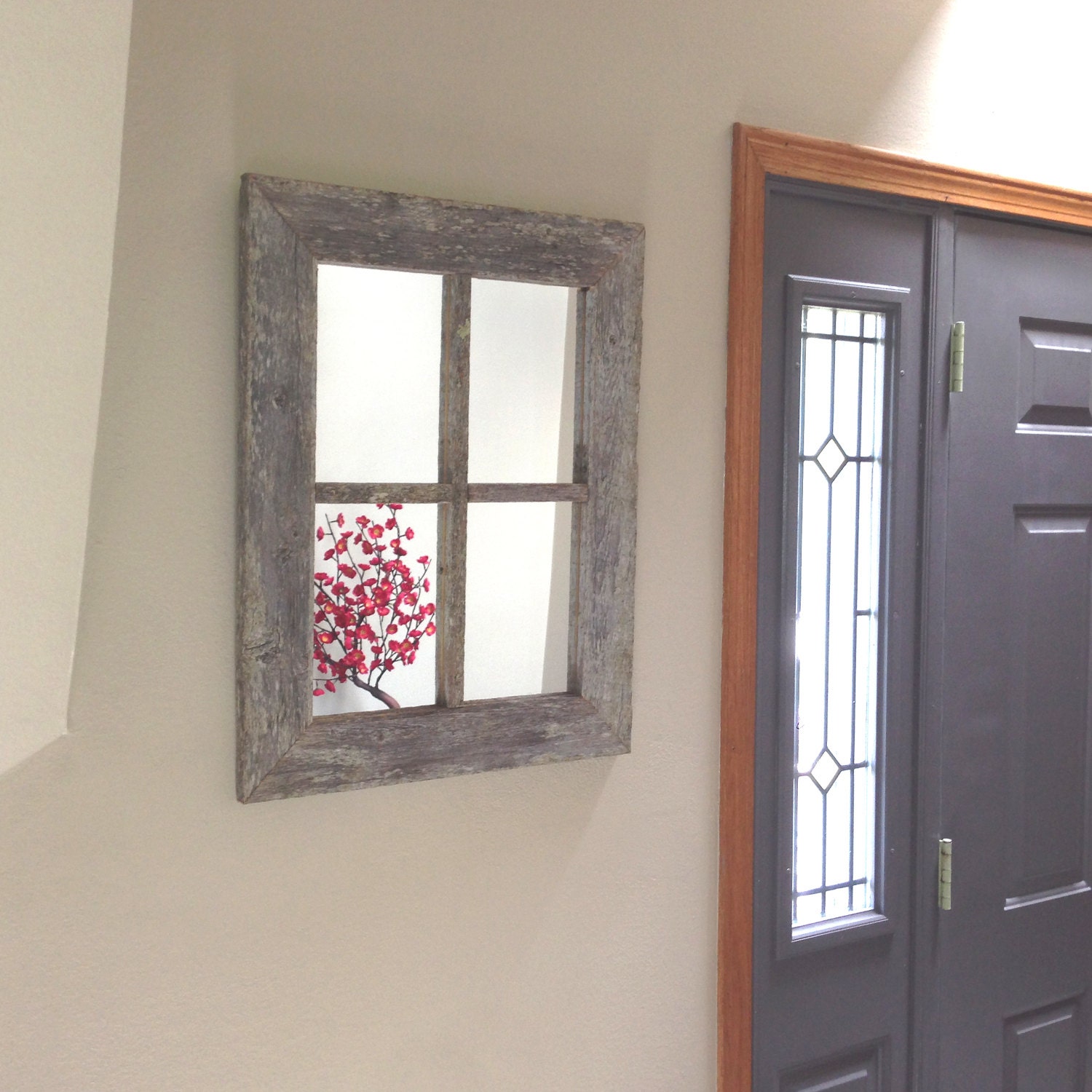 BARN WOOD MIRROR, Barn Wood Window Mirror, Barnwood Mirror, Reclaimed ...