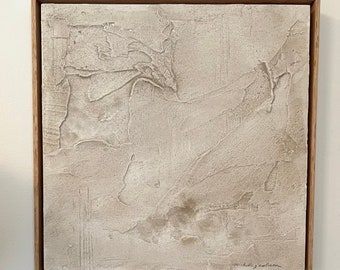 UNTITLED NO. 28-textural Tonal Clay Plaster Original Abstract Neutral 3 ...