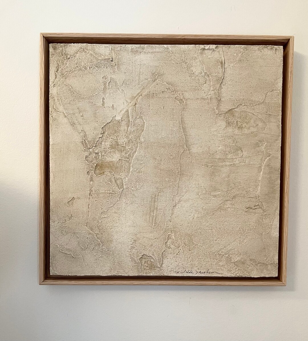 UNTITLED No. 31-textural Tonal Clay Plaster Original Abstract Neutral 3 ...